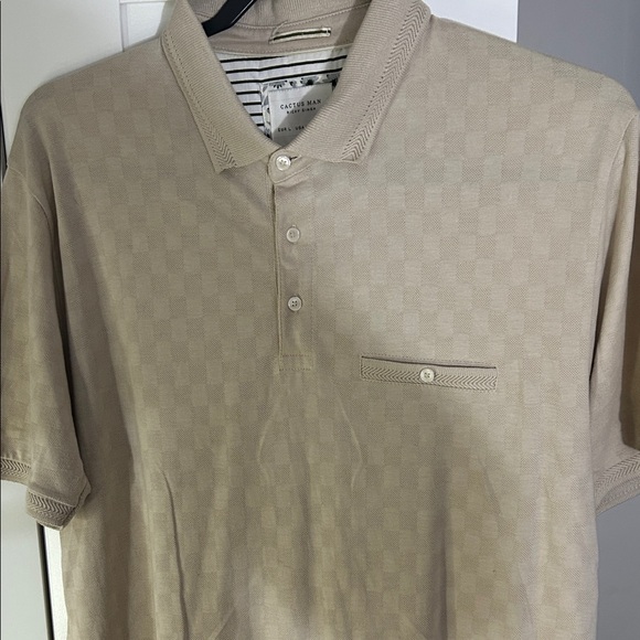 Cactus | Shirts | Cactus Mens Tan Polo Shirt | Poshmark